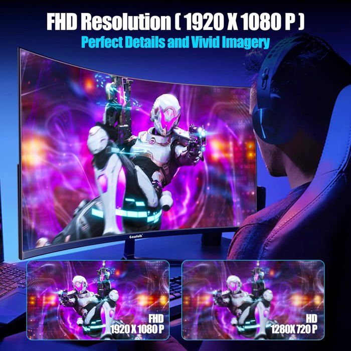 Écran PC Gamer incurvé 27 pouces - SYSSEN - 180 Hz - 1080p - Freesync ...