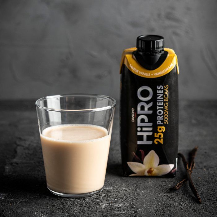 Danone HiPRO Boisson Protéinée - Vanille - 32 x 330 ml - 25g Protéines ...