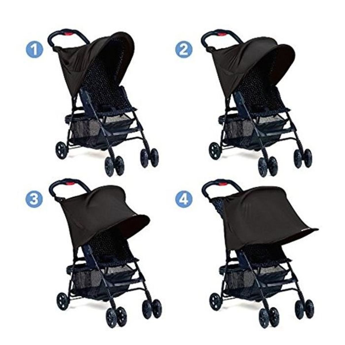 Poussette Bébé Avec Auvent De Couverture Visière Protection Rayons Uv ...