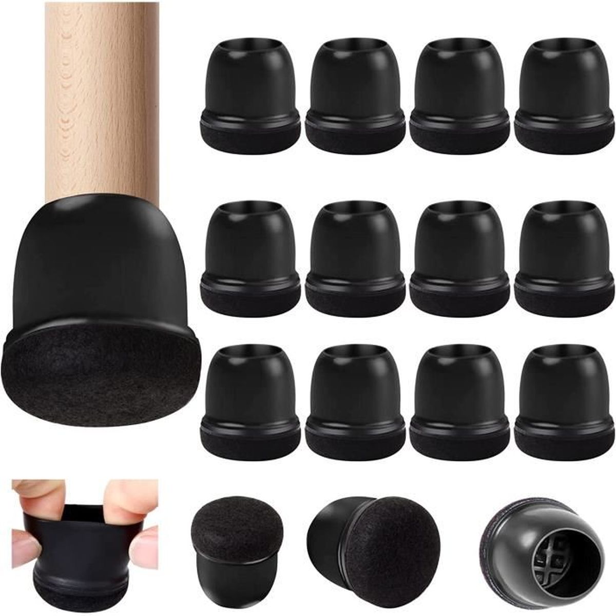 Protection Pied de Chaise, Patin Chaise Silicone, Rond Patins pour ...