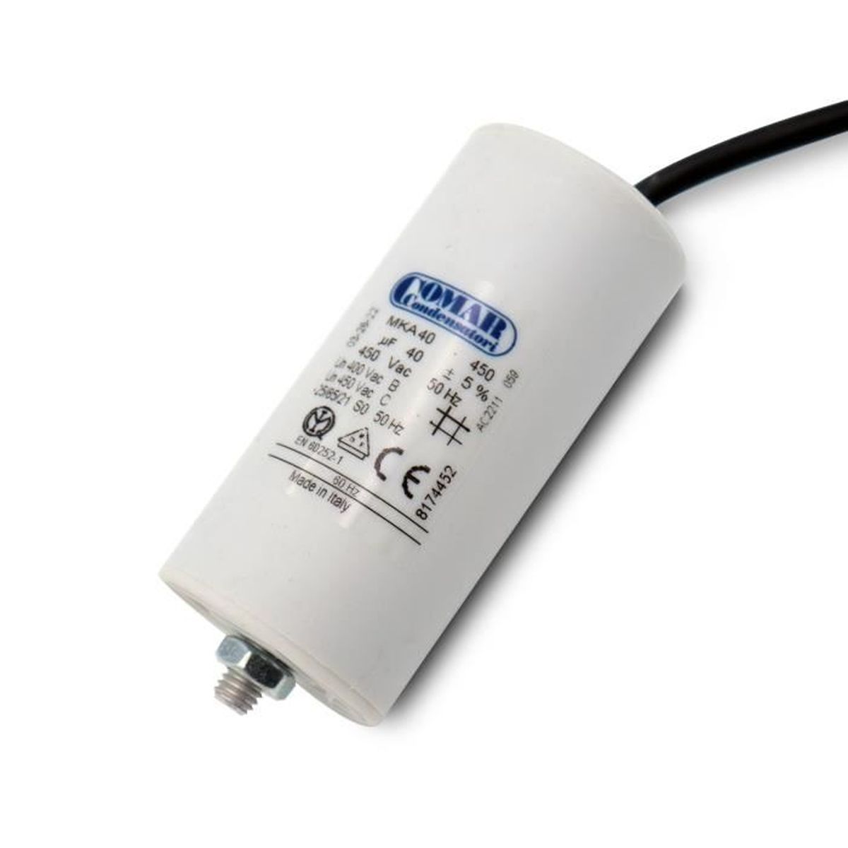Condensateur 40 uF à cable - Comar - Pour moteur 120 Nm - Cdiscount ...