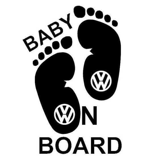 Stickers Carrosserie Bebe A Bord Volkswagen VW Colorie Noir - Cdiscount ...