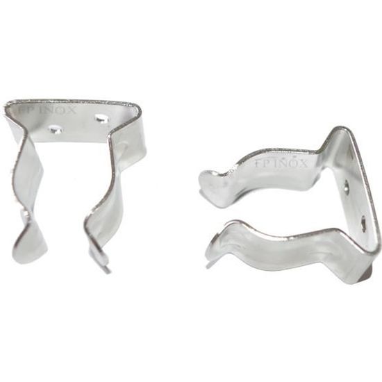 Crochet inox Clips Pour Fixation Gaffe / Tube 25mm ( La Paire ...