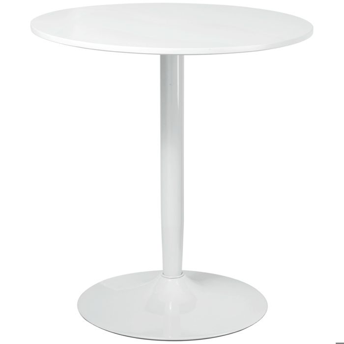 Table à manger ronde Ø 70 x 75 cm table de cuisine moderne pour 2 ...