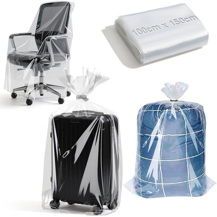 3 Pièces Sac Plastique Grand Sac 100 X 150 Cm Rangement Transparent ...