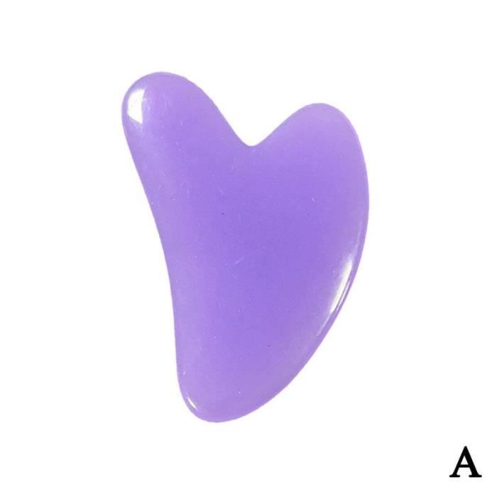 E Kamien Gua Sha Rouleau De Massage Du Visage En Résine Rose