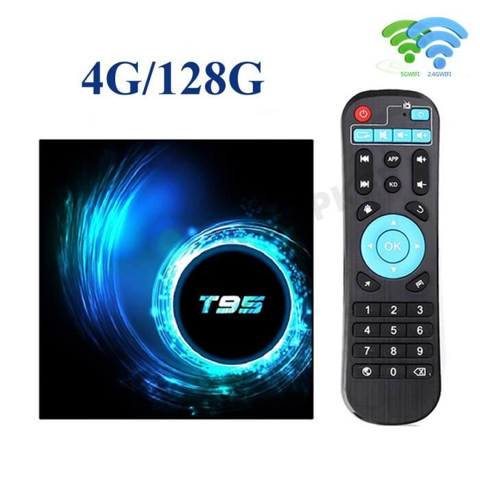 Ue Plug - 4G 128G - boîtier TV Android 10.0, Quad Core,lecteur ...