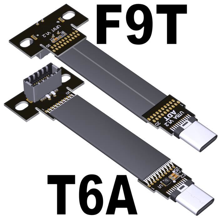 F9T-T6A-30cm Adaptateur De Câble Usb 3.2 Gen2x2 Femelle À Mâle 20g ...