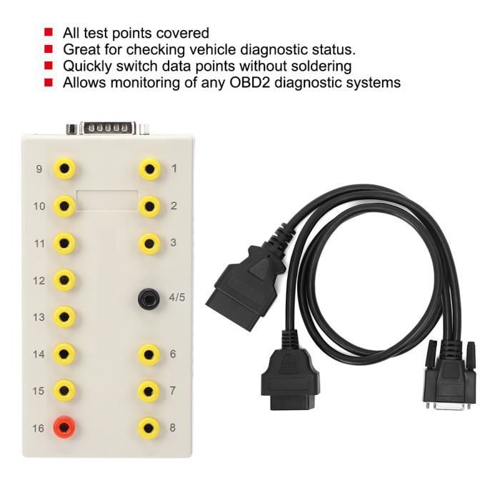 Ashata Détecteur Car diagnostic tool, 16 pin female Fydun OBD and 15 ...