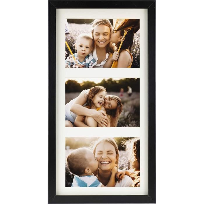 Cadre 18 x 35 cm Cadre multi photo pour 3 Photos 10 x 15 cm (cadre ...