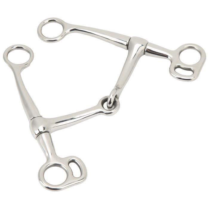 Mors à Bouche Cheval 125mm Mors à cheval en acier inoxydable 125 mm, équipement de mors à bouche ...