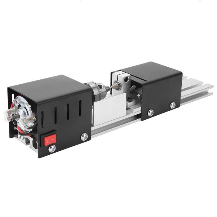 Duokon Machine de tour de fraisage Mini tour de fraisage noir bricolage ...