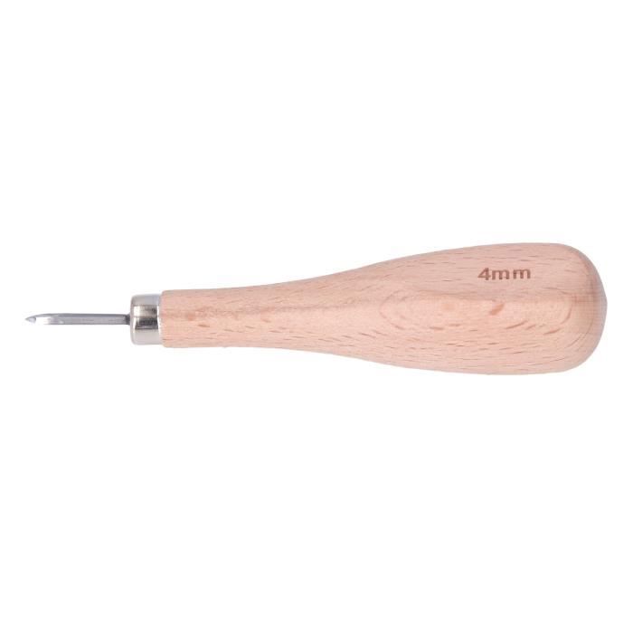 Fdit poinçon de poinçon Poinçon en cuir professionnel 4mm manche en ...
