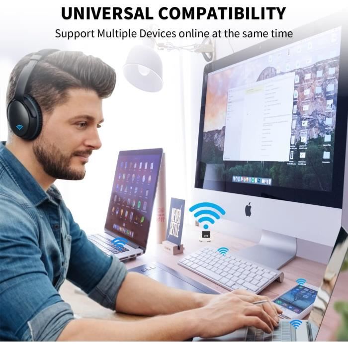 Adaptateur USB Bluetooth 5.0 pour PC Windows 10/8/7 - Cdiscount Informatique