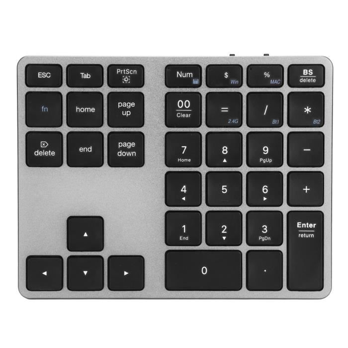 GOTOTOP Pavé numérique sans fil Clavier numérique sans fil 35 touches ...