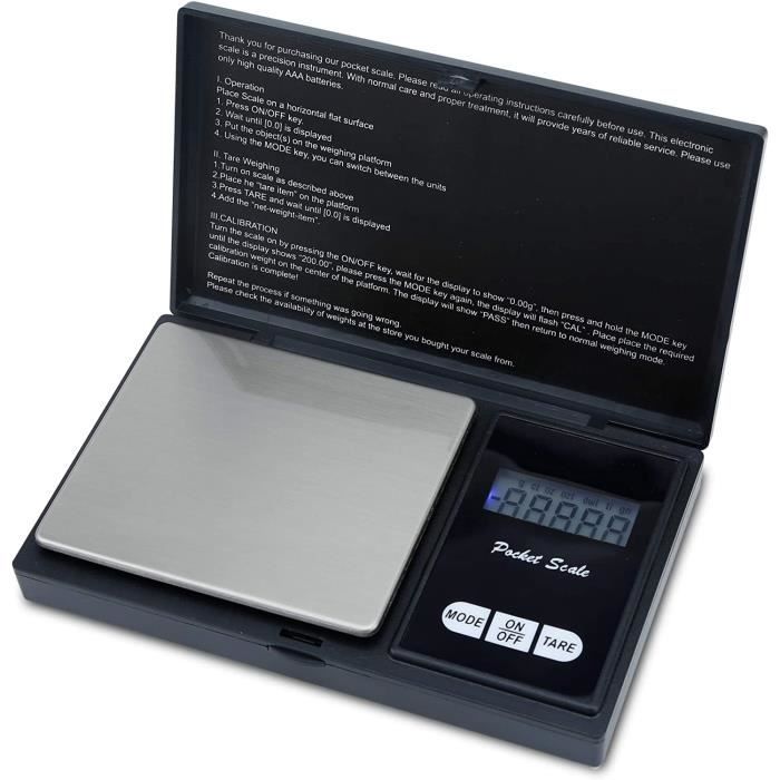 Balance Numerique Fine 200 g en Noir - Intirilife - Cdiscount ...