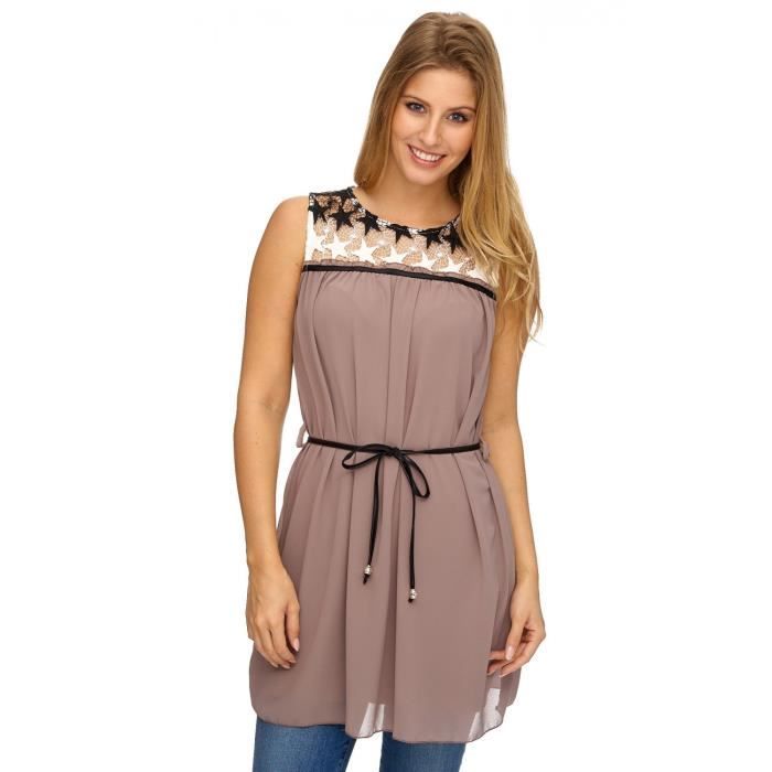 Mesdames robes de dentelle robe de soirée mini robe ceinture tunique ...