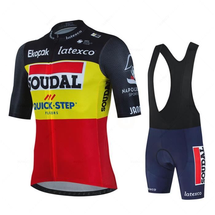 Soudal-Maillot d'équipe de cyclisme Quick Step pour hommes, vêtements ...