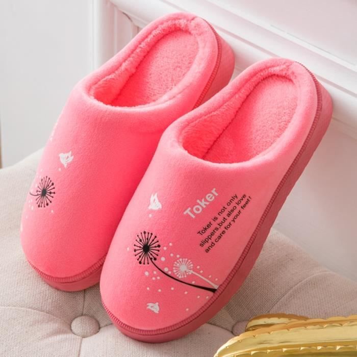 Chaussons,Pantoufles en mousse à mémoire de forme, imprimé floral, pour ...