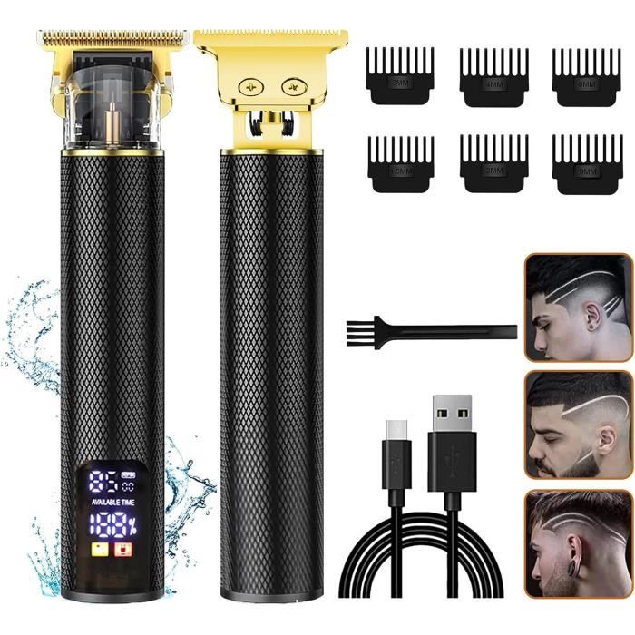 Tondeuse Cheveux Hommes, Professionnelle Tondeuse Barbe Et Cheveux, Rechargeable Sans Fil À ...