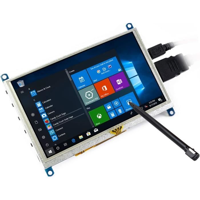 Waveshare 5 Inch Resistive Touch Screen Tft Lcd Display 800X480 Hdmi ...
