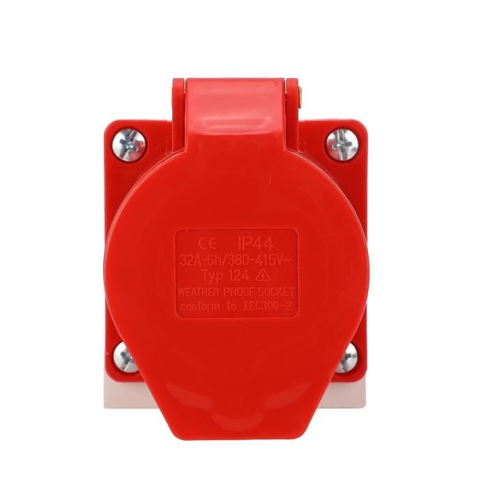 VBESTLIFE Prise triphasée 32A 32A 3 Phase Socket, 3 Phase Socket, 124 ...