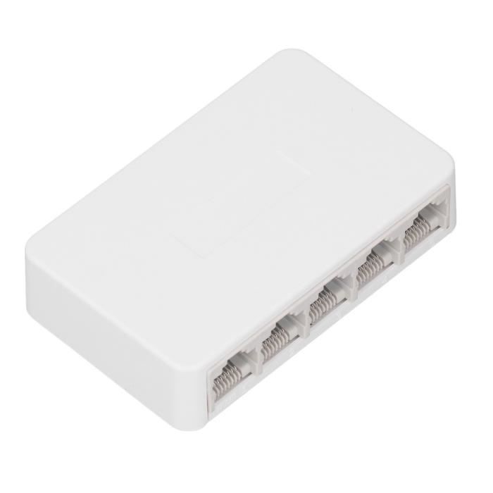VBESTLIFE Switch réseau gigabit 5 ports RJ45 Ethernet 100‑240V ...