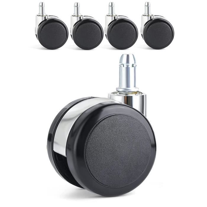 Set Of 5 Silent Office Chair Casters Replacement Casters, Rolling Chair ...