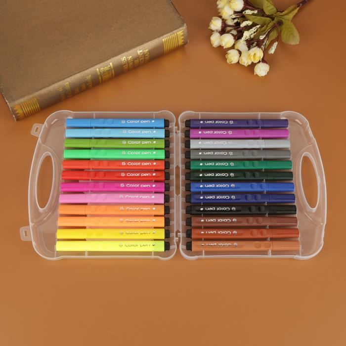 BEL-7423055243711-Stylo marqueur Mokeelo 12/18/24/36/48 couleurs stylo ...