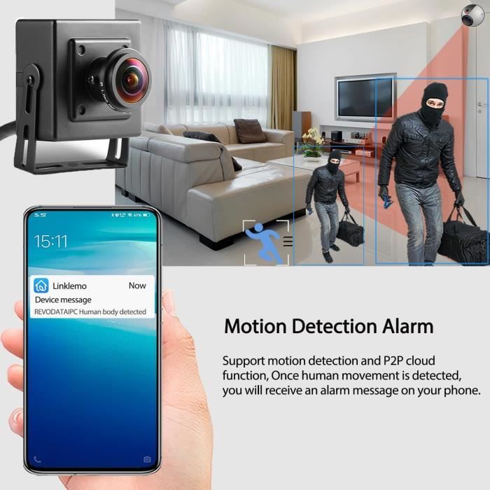 5Mp Caméra Ip Poe Fisheye D'Intérieur,Caméra De Sécurité Ip Mini Poe Hd ...