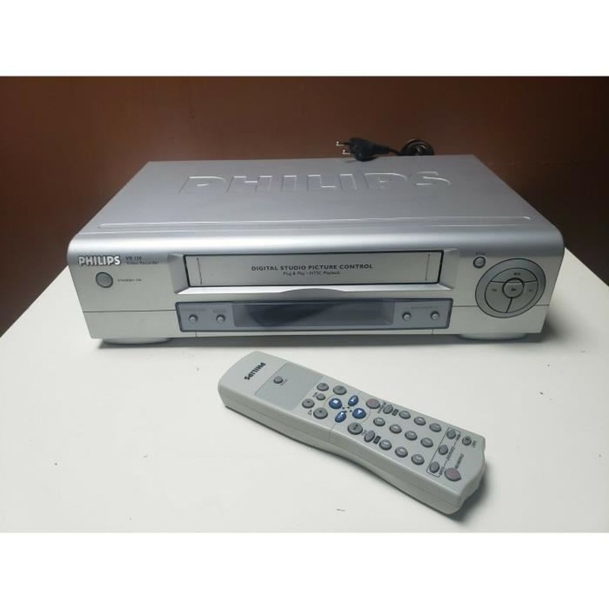 MAGNETOSCOPE PHILIPS VR 130 LECTEUR ENREGISTREUR K7 CASSETTE VIDEO VHS VCR + TEL - Cdiscount TV ...