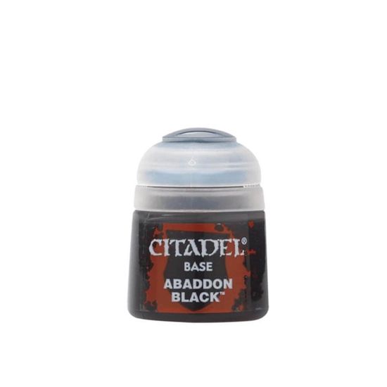 Peinture - CITADEL - Base Abaddon Black - 12mL - Noir - 4,6x4,5x5,4cm ...