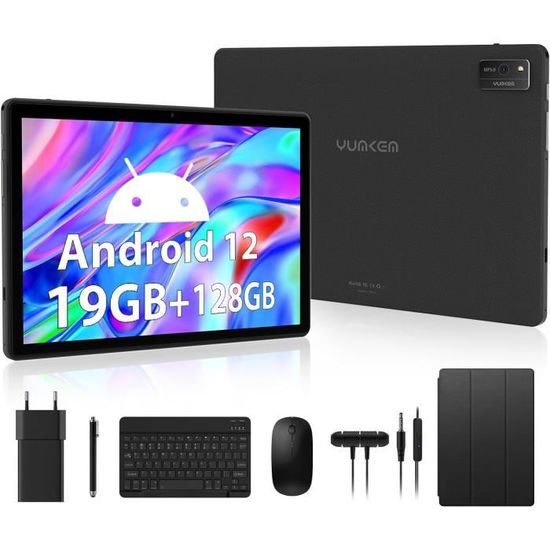 Tablette Android 12 Avec Clavier Souris Coque Stylo, 10" Tablet Pc ...