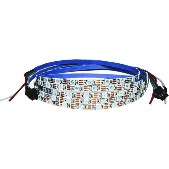 WS2812B Ruban LED 5V, 5mm de large ultra fin RGB Bande de Pixels LED 2m ...