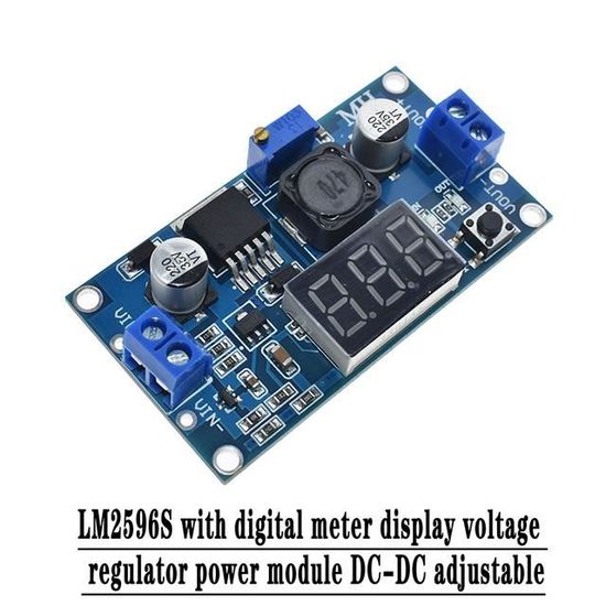 Circuits intégrés,With display--1 pièces LM2596 LM2596S DC DC 4.5 40V réglable abati eur module ...