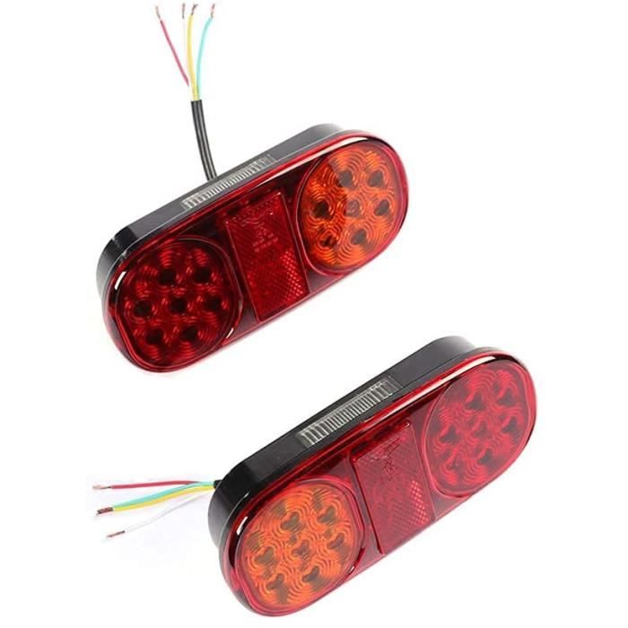 2PCS Feu LED Remorque, 12V LED Feux Arriere Remorque De Lumière Avec ...