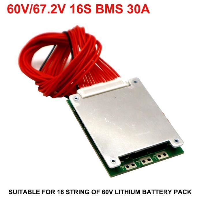 60V 16s BMS-30A--Carte de protection BMS PCB, batterie au lithium ...