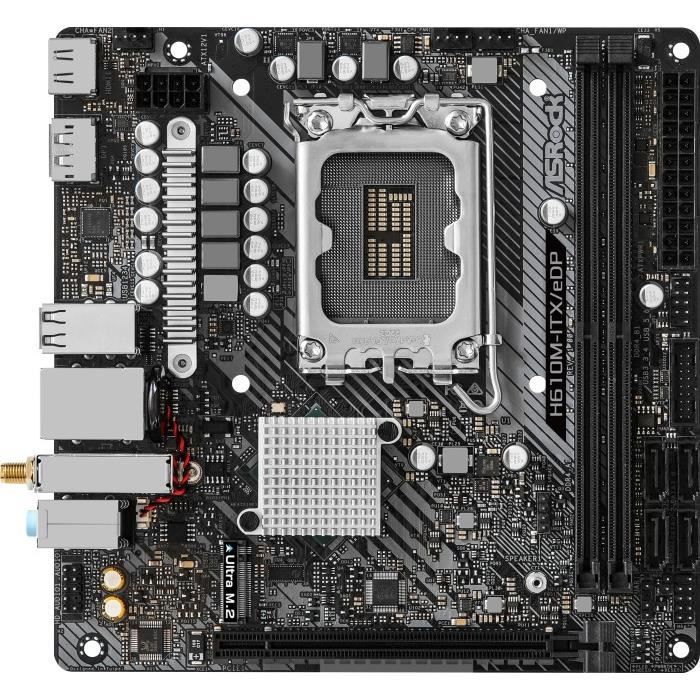 Carte mère - ASRock - H610M-ITX/EDP - Socket 1700 - DDR4 - Mini ITX ...