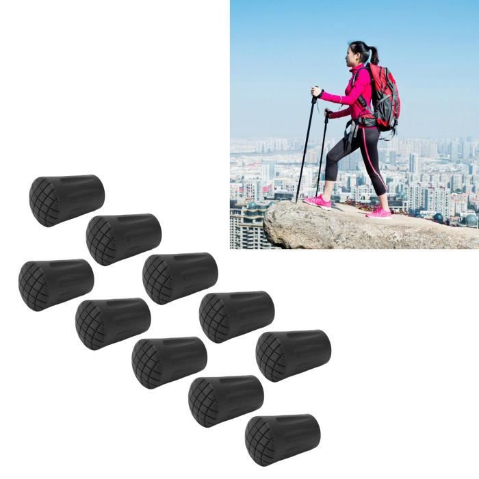 SPR 10pcs Couvre-pieds pour bâtons de marche Embouts en caoutchouc pour ...