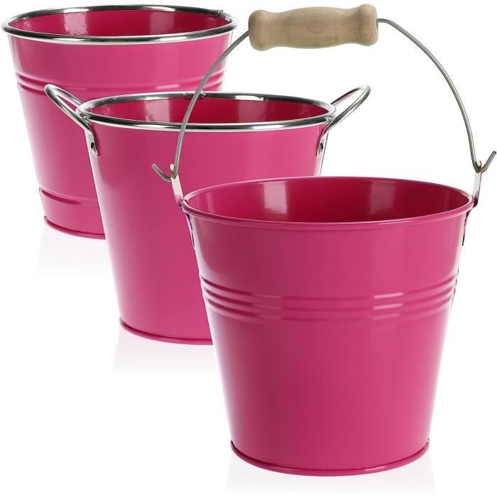 3x pots de fleurs en métal - mini pots de fleurs en métal - pots de ...