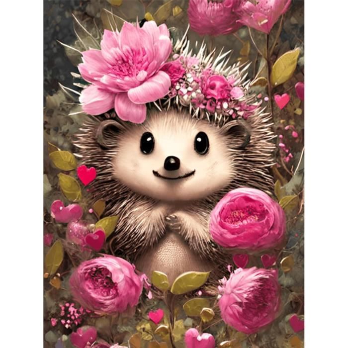Diamond Painting Kit,Animaux Et Fleurs 5D Diy Diamant Painting Arts ...