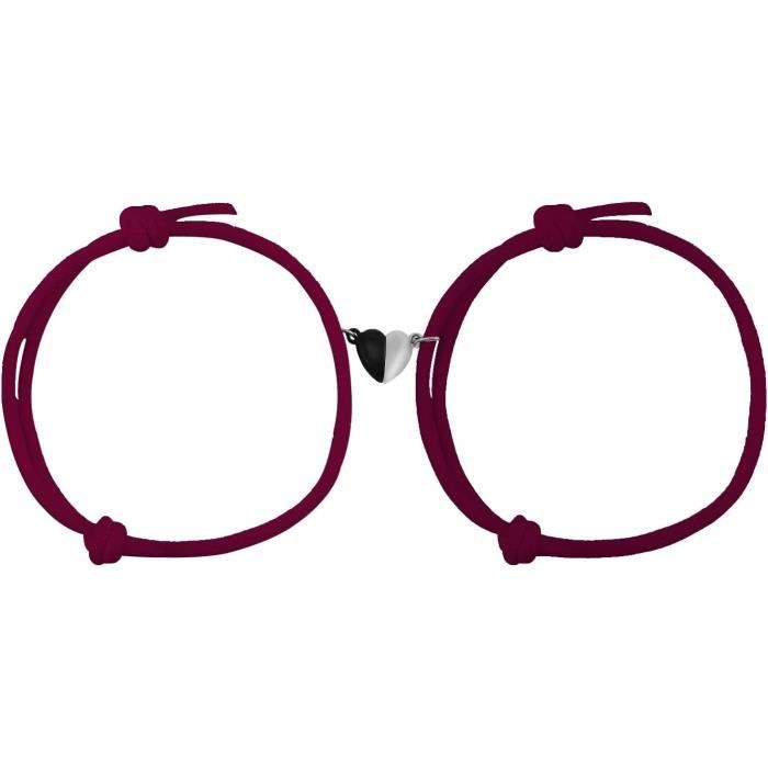 2 Pièces Bracelets Magnétiques Couple, Attraction Mutuelle Coeur D ...