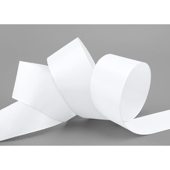 Ruban Décoratif En Papier Cartonné Blanc 50 M X 40 Mm - Décoration De ...