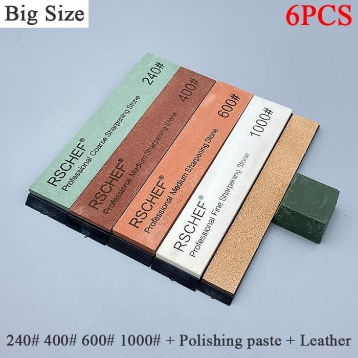 (240 400 600 1000 set) Affûteur de couteaux de cuisine professionnel, gros grain 120 #-3000 ...