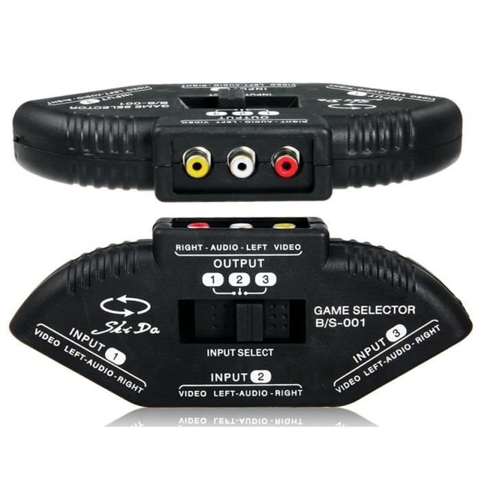 3 Entrée 1 Sortie AV Audio Video Signal Switche... - Cdiscount