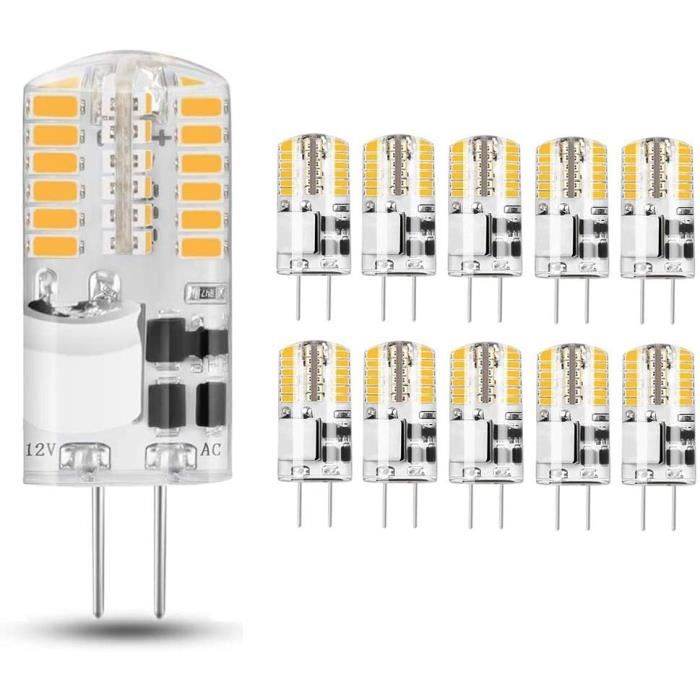 Lot De 10 Ampoules Led G4 3,5 W, Blanc Chaud 3000 K, Ac-Dc 12 V ...