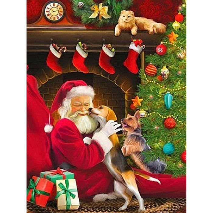 Diy 5D Christmas Diamond Painting Noël Complet Accessoires, Père Noël ...