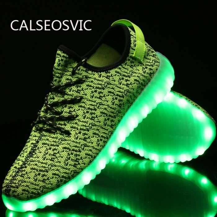 Chaussures LED Lumière Lumineux Clignotants Cha... Vert - Cdiscount ...