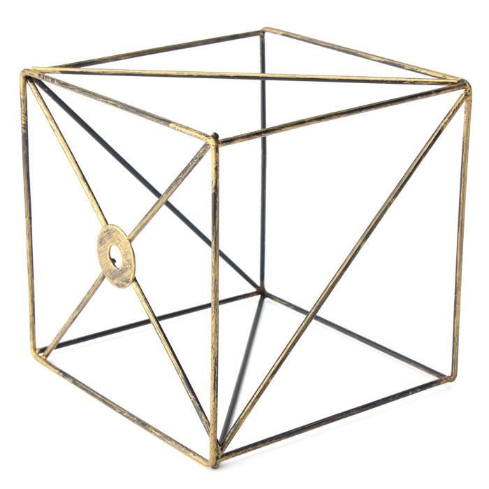 Abat-jour fer cube pour Lustre Suspension - -LAVENT Patine verte ...