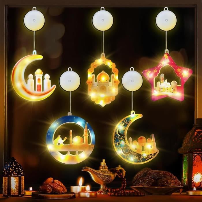Lampe Ramadan,5 Pièces Deco Ramadan Led,Ramadan Decoration Light ...